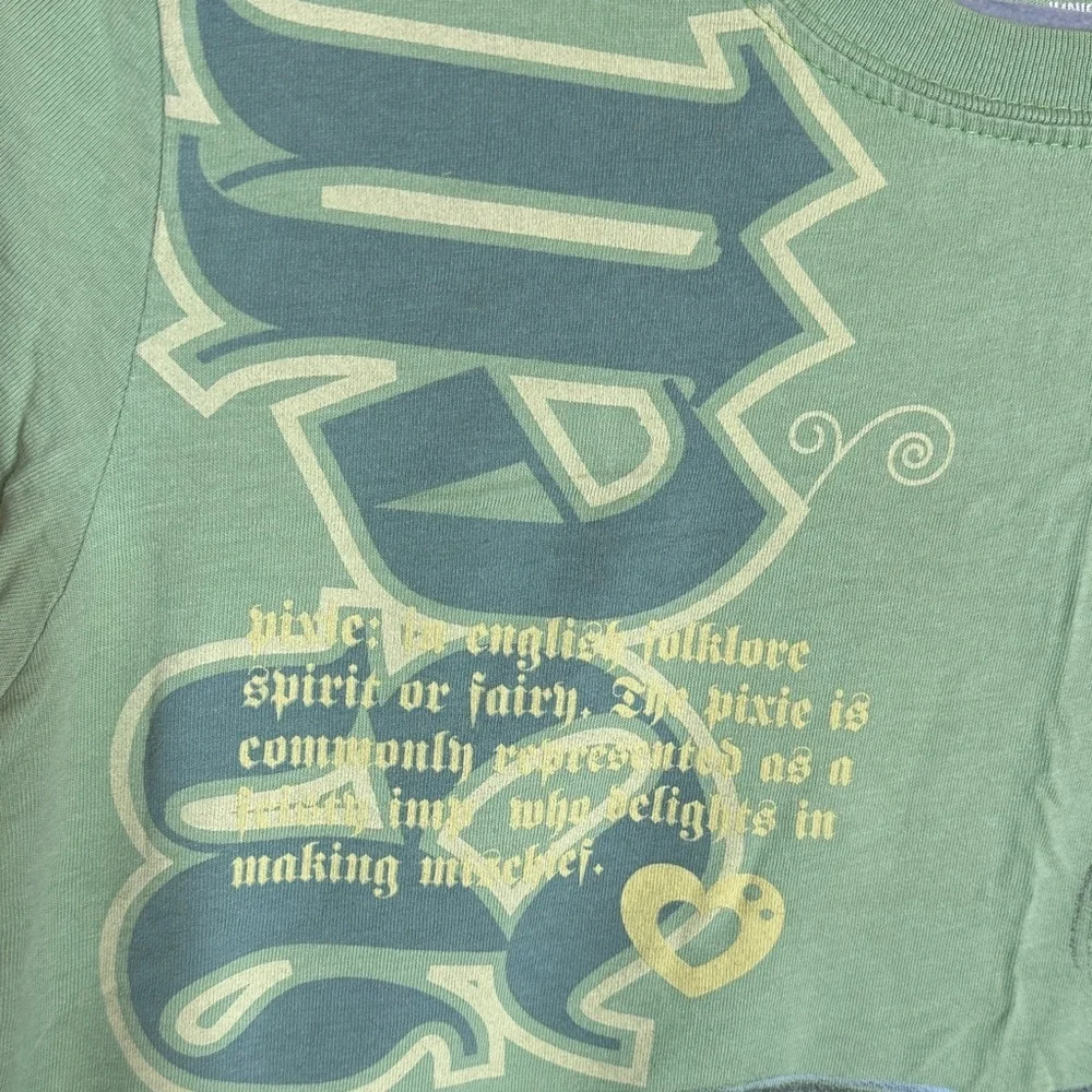 Disney | Tops | Disney Tinkerbell Graphic Tee Green Y2k Fairy Pixie ...